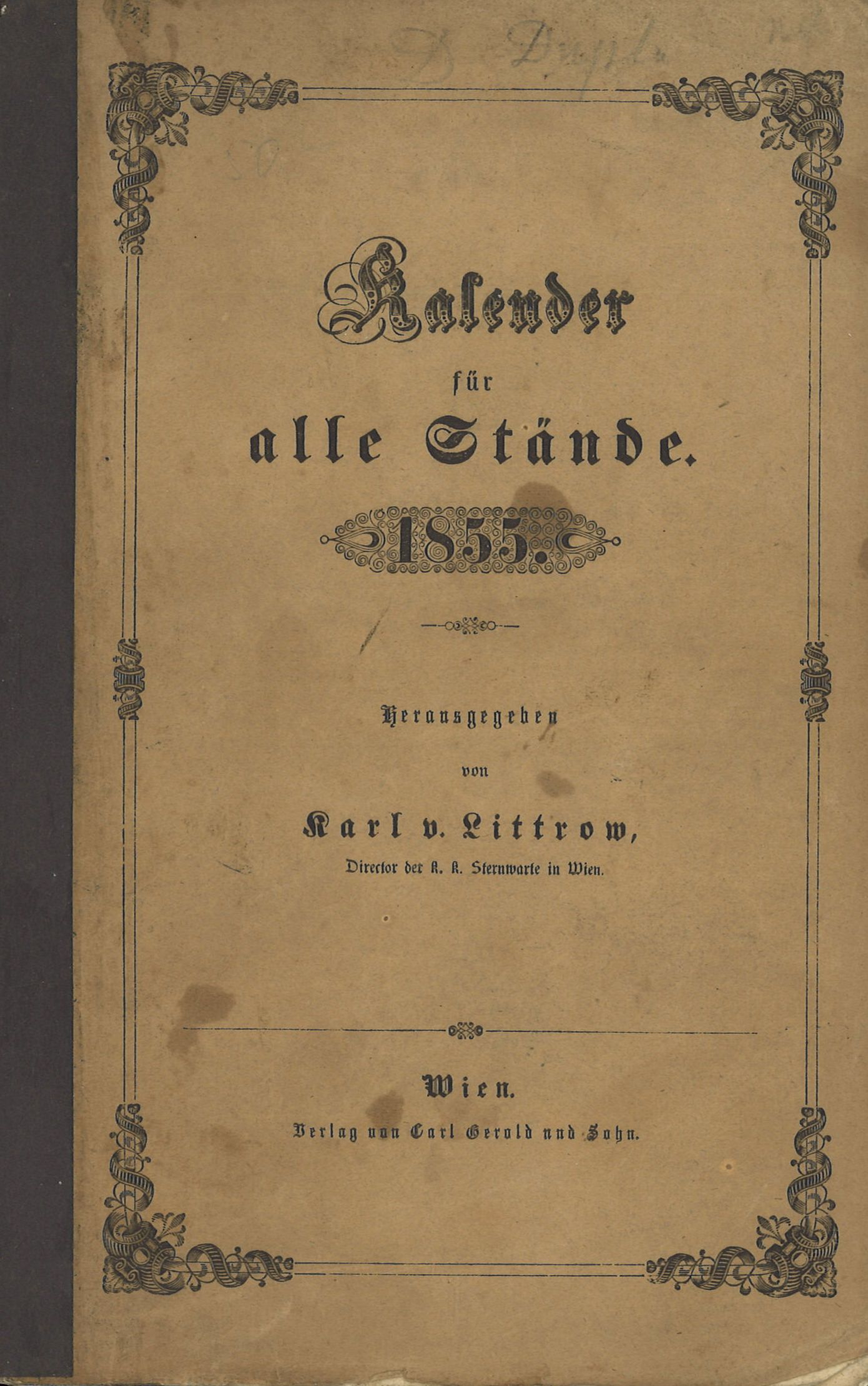 Volkskalender / Kalender für alle Stände (1855, 1856, 1871, 1884 ...
